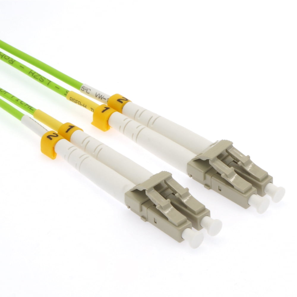 3m LC/UPC-LC/UPC OM5 Multimode Duplex OFNR 2.0mm Green Fiber Optic ...