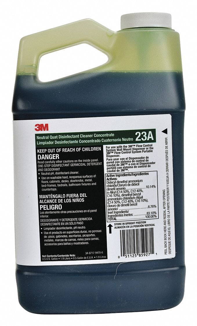 3m Neutral Disinfectant Cleaner,0.5 gal,Jug 23A - Walmart.com