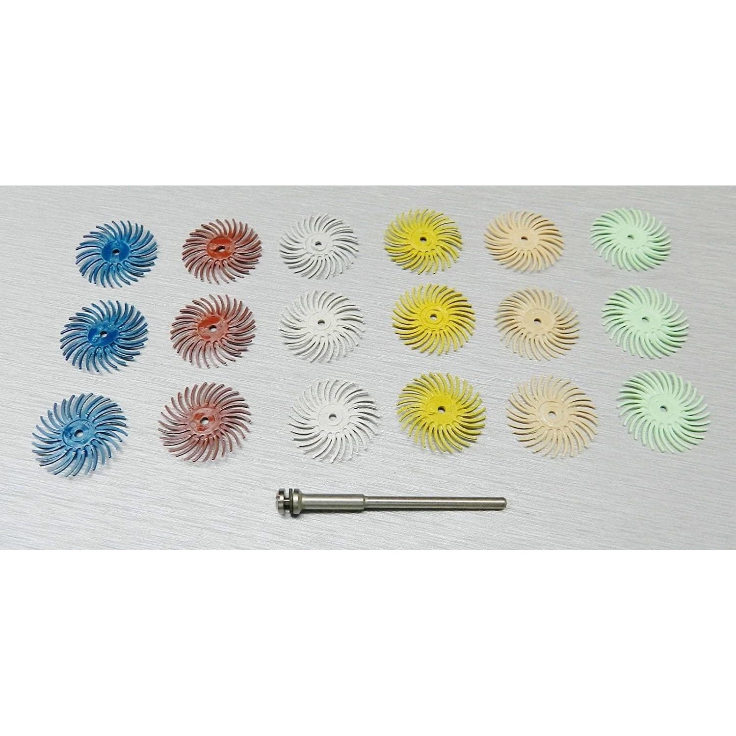 3m Radial Bristle Disc 3/4" Diameter Brush Assortment 19 PCS Set 6 ...