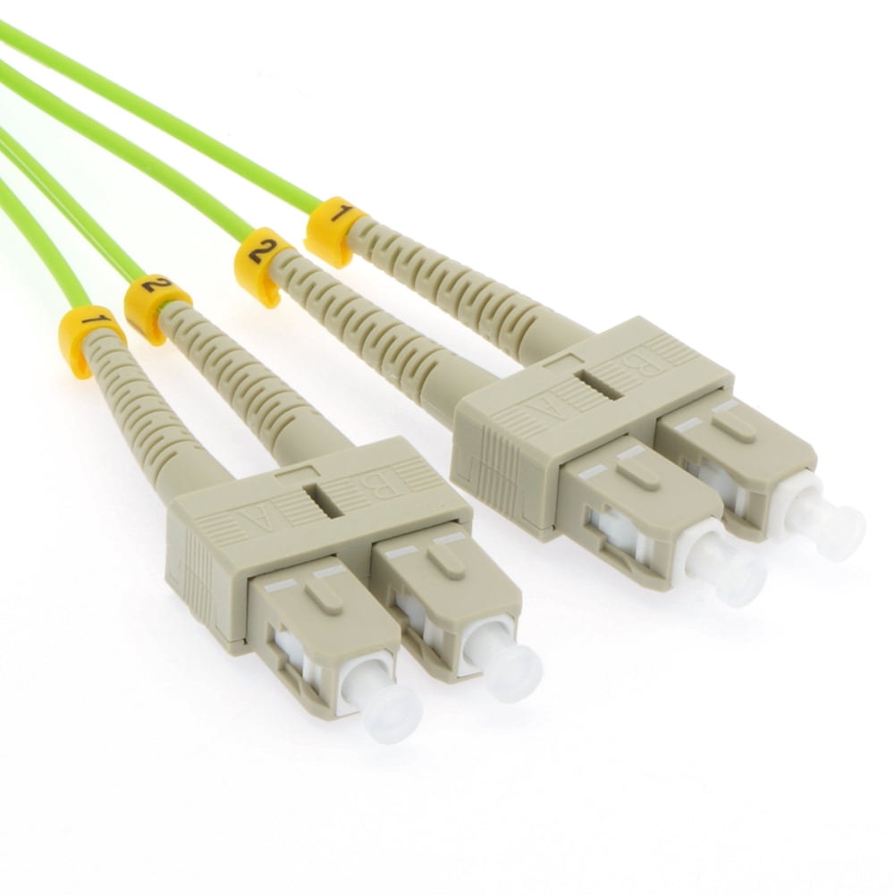 3m SC/UPC-SC/UPC OM5 Multimode Duplex Green Fiber Optic Patch Cable (2 ...