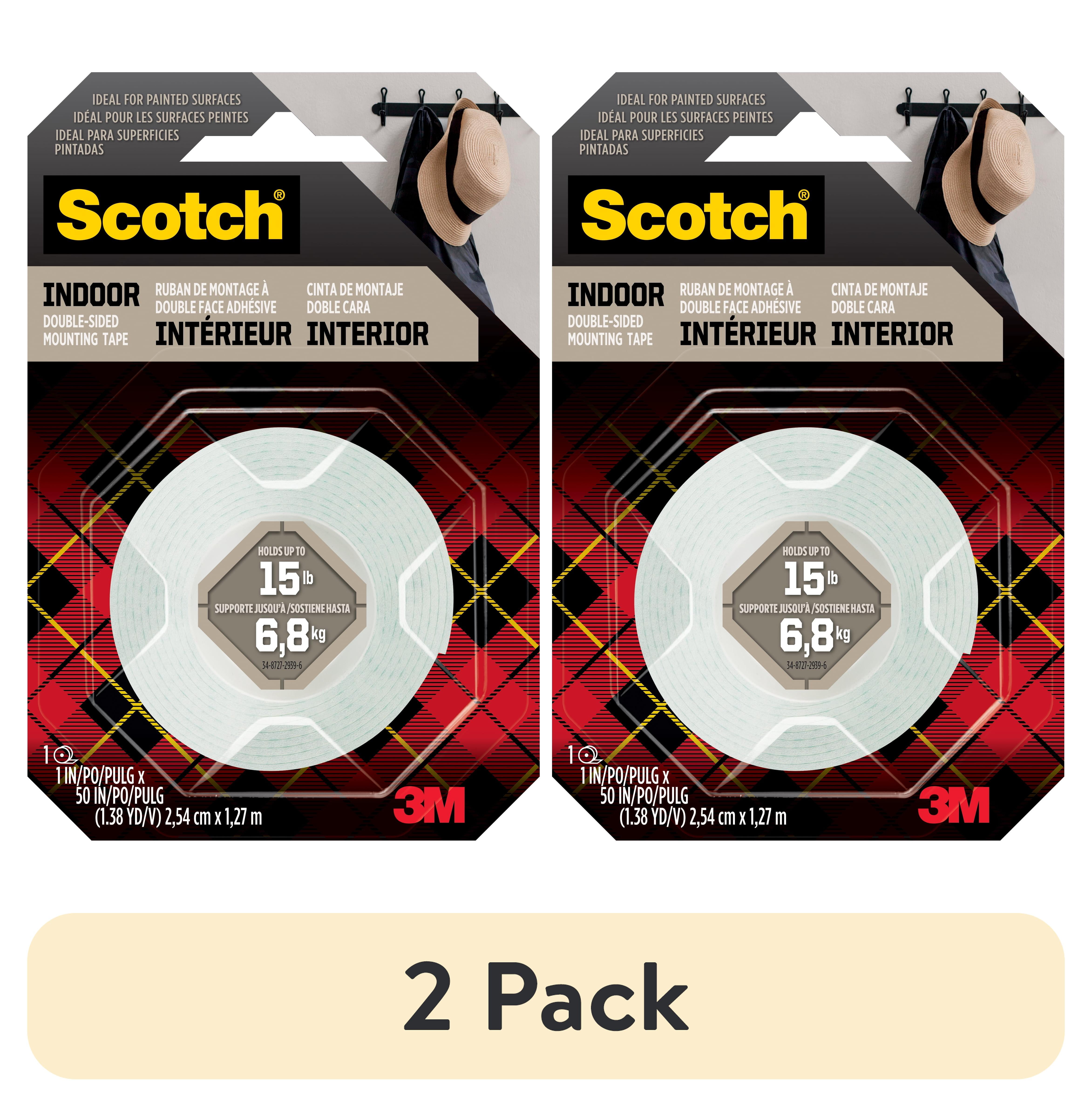 (2 pack) 3m Scotch Permanent Mounting Tape 1x50 - Walmart.com