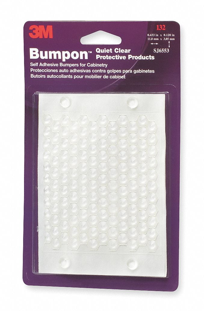 3m Bumper, Self Adhesive, 0.120 In H, PK132 SJ6553 - Walmart.com