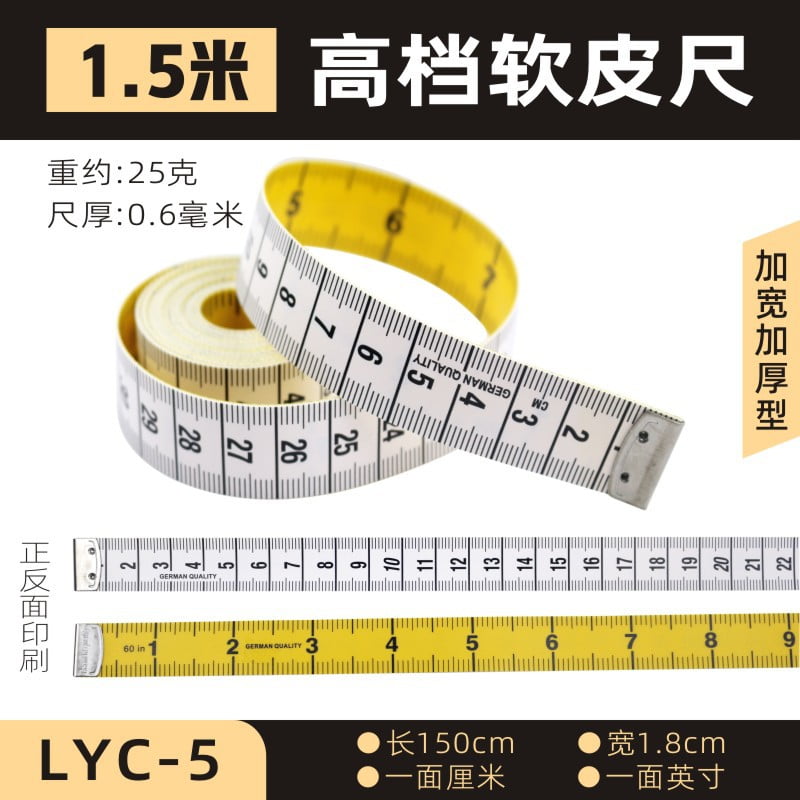 3m soft tape measure centimeters inches thick tailor ruler yellow white ...