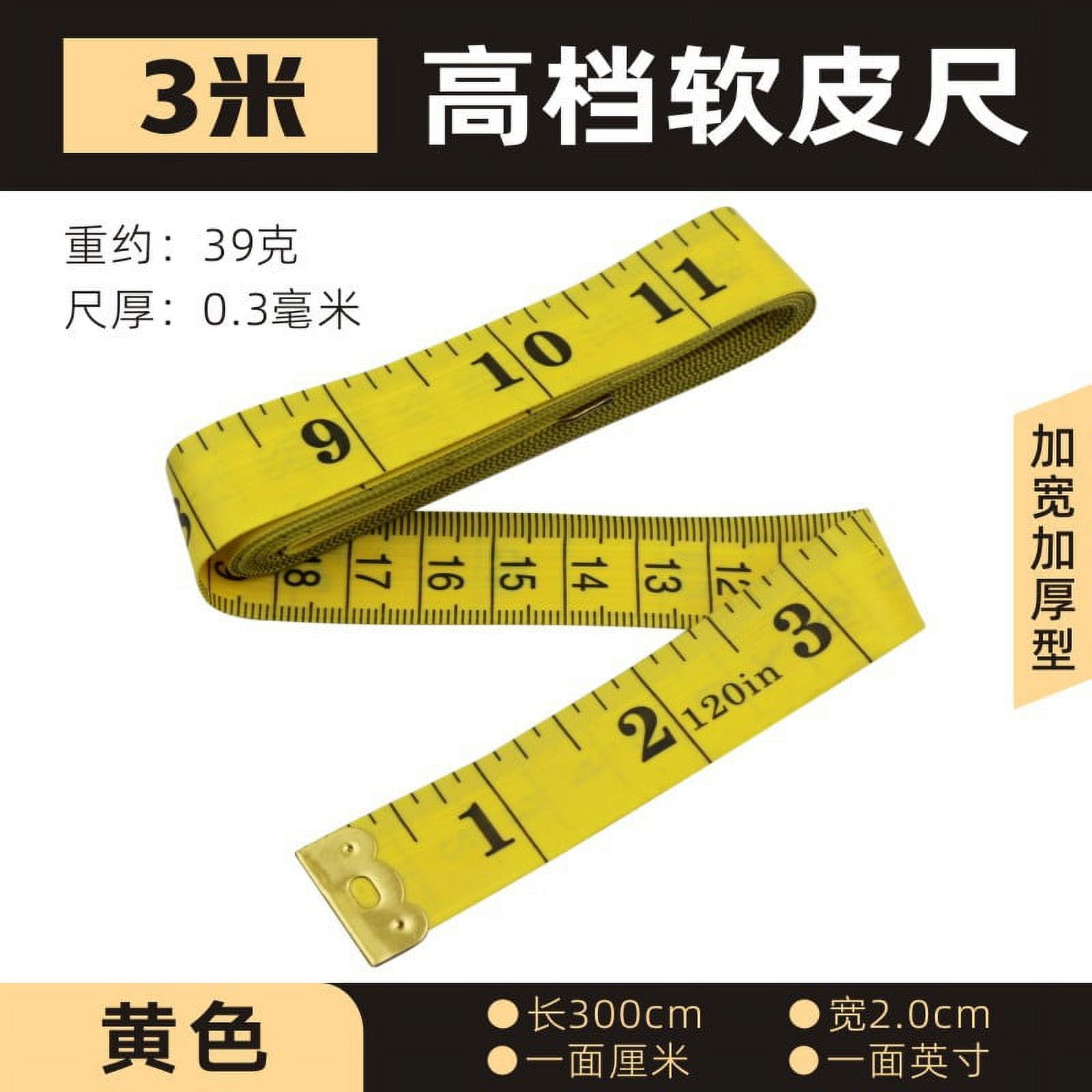 3m soft tape measure centimeters inches thick tailor ruler yellow white ...