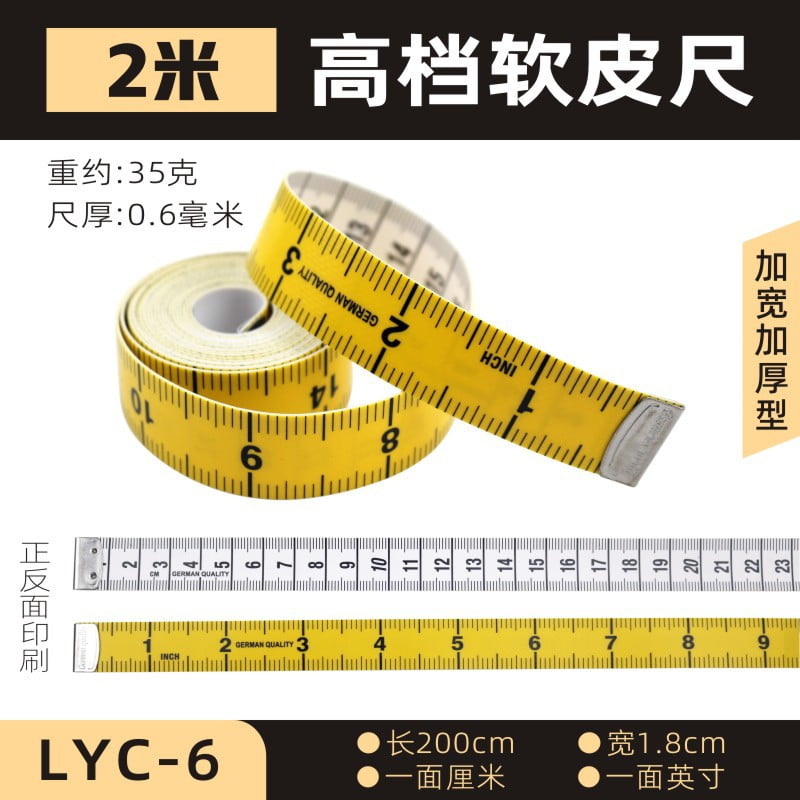 3m soft tape measure centimeters inches thick tailor ruler yellow white ...