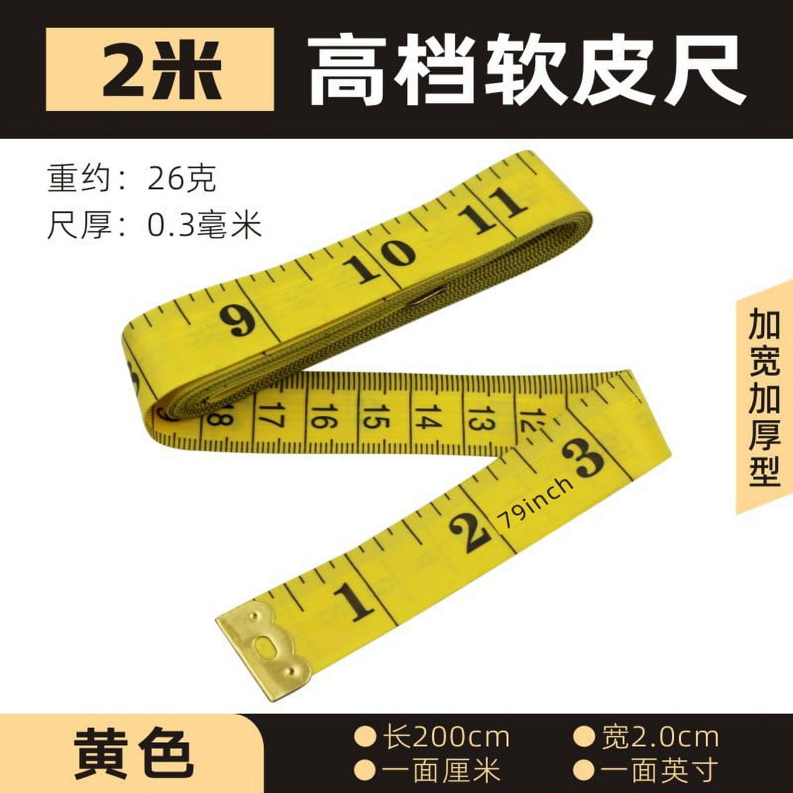 3m soft tape measure centimeters inches thick tailor ruler yellow white measuring ruler ...