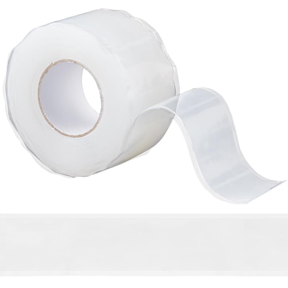 3m x 25mm Self-Fusing Silicone Tape Clear Waterproof Repair Sealing ...