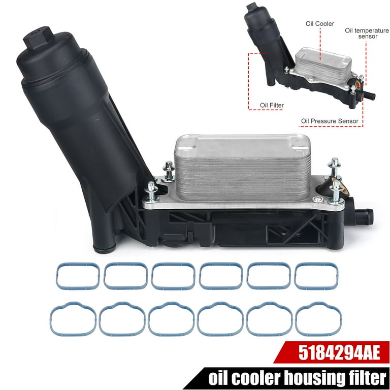 3mirrors Engine Oil Cooler Filter Housing Adapter Assembly 3.6L 3.2L with Gasket for 2011 2013 Chrysler Dodge Walmart