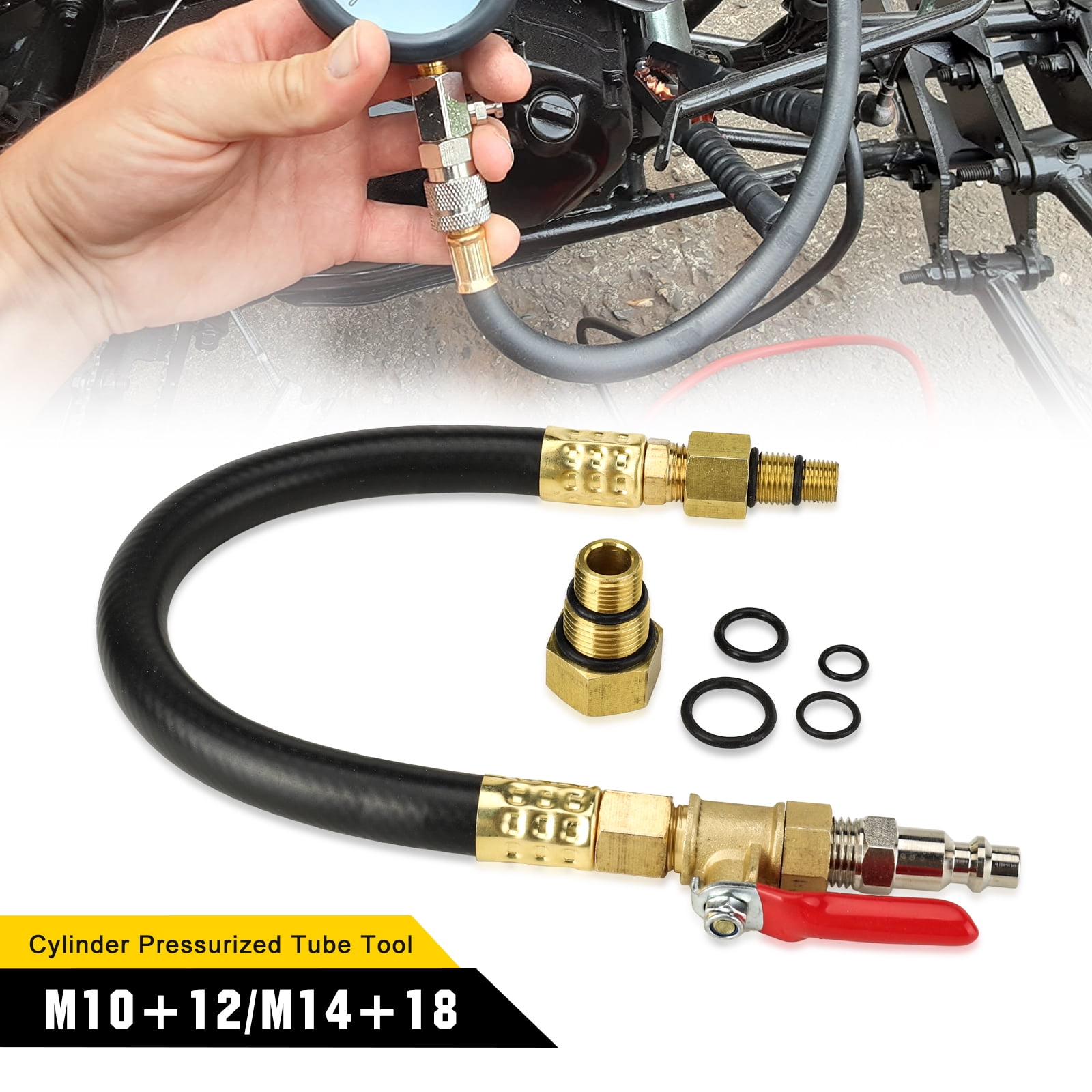 3mirrors Engine Air Valve Holder Pressure Pipe M10+M12+M14+M18 Thread ...