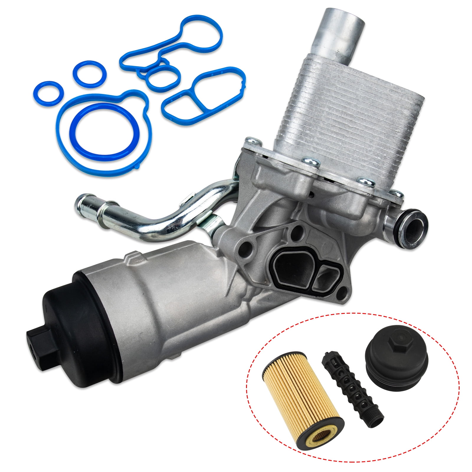 3mirrors Engine Oil Cooler Filter Assembly Adapter Compatible with 2011 ...