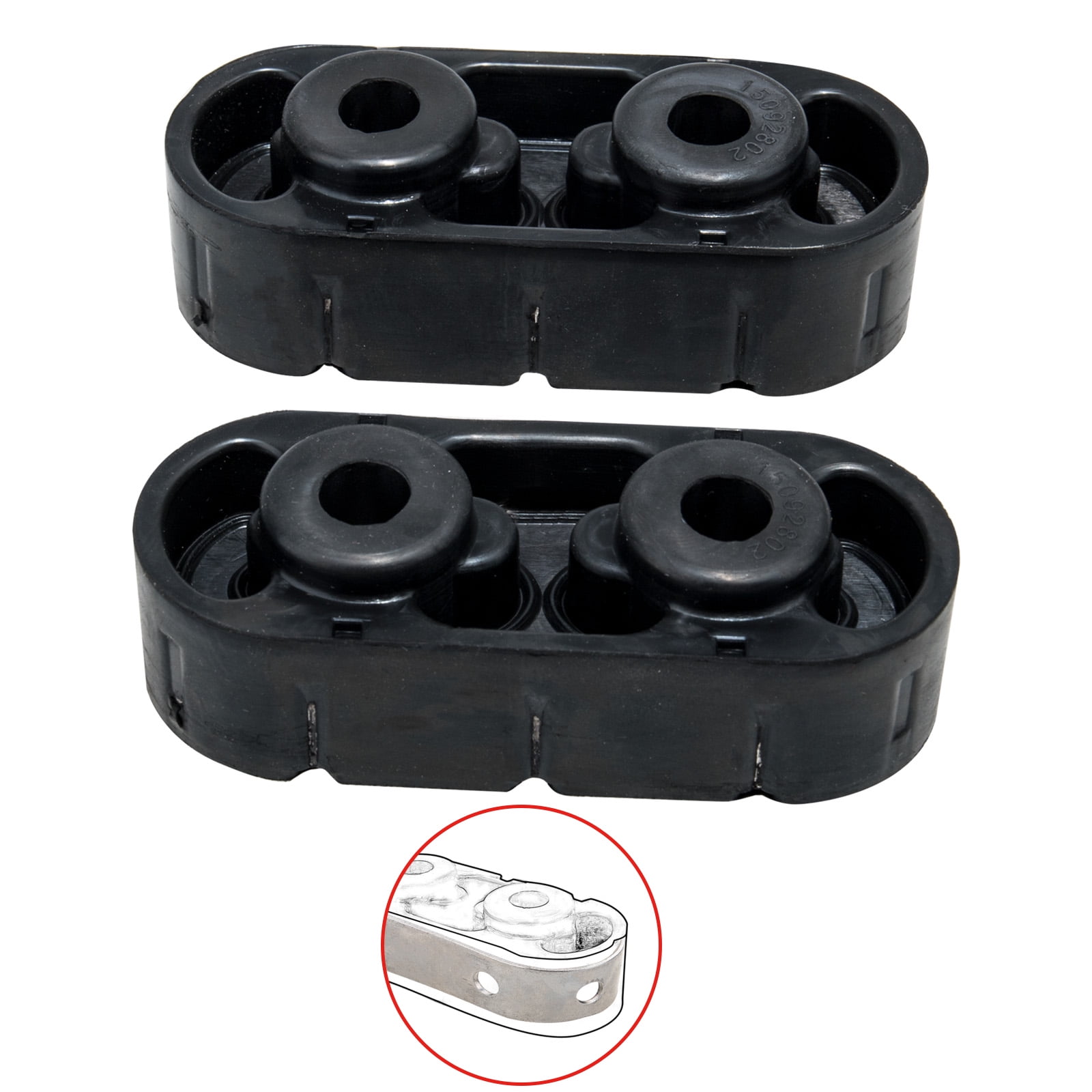 3mirrors Exhaust Muffler Hangers Insulators W/ Iron Frame Compatible ...