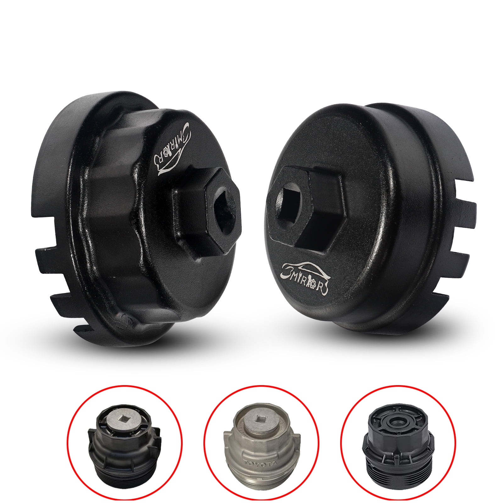 3mirrors Oil Filter Wrench Set, 64mm, 3/8" Square Drive, 2 Pieces, 2 ...