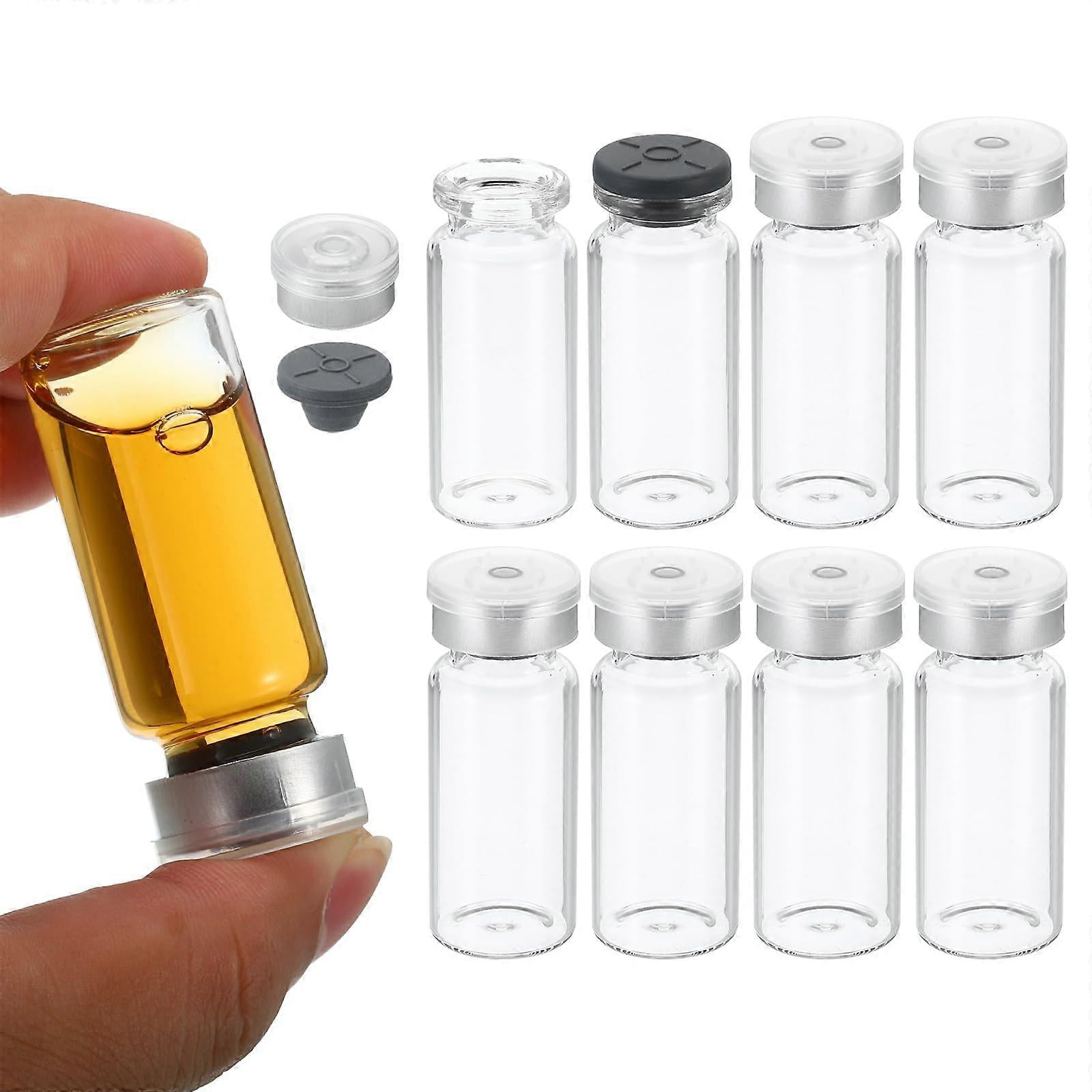 3ml 5ml 10ml 20ml Clear Sample Glass Vials with Plastic-Aluminum Flip ...