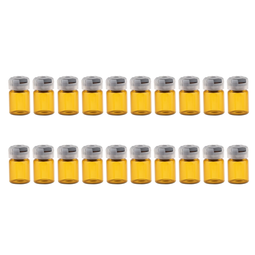 3ml/ 5ml/ 10ml Empty Glass Sealed Vials Containers 20pcs /Pack Brown ...