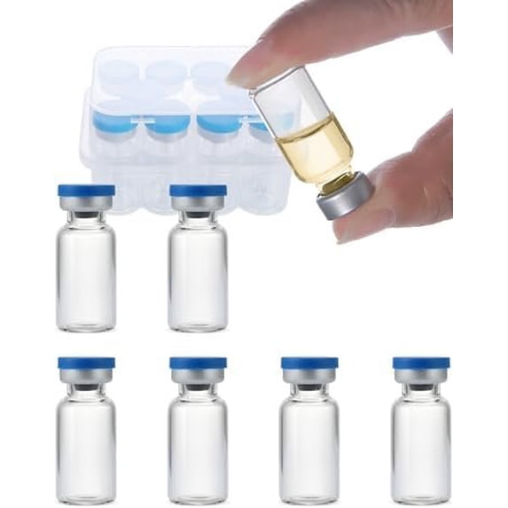 3ml Glass Vials for Injections, Self- Injection Port, Empty Vials for ...