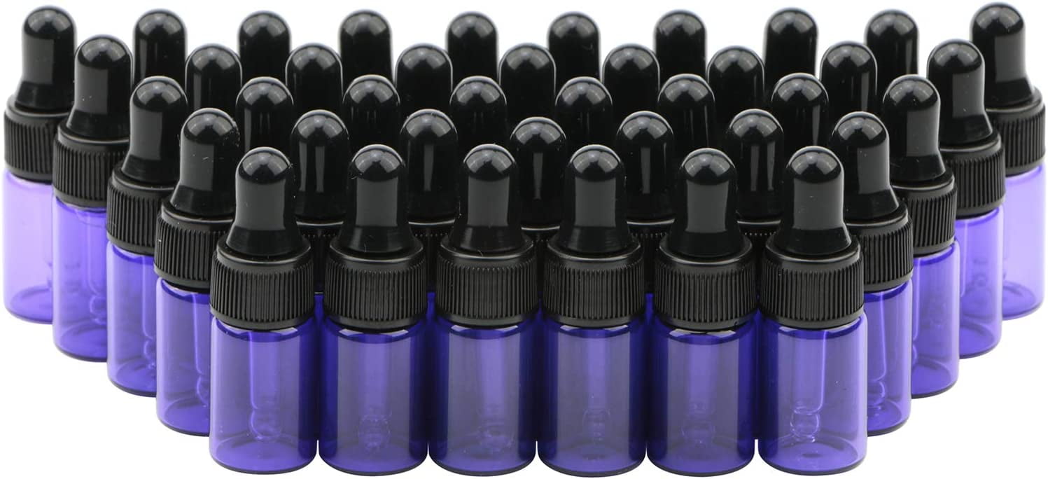 3ml Purple Glass Mini Dropper Bottle Set Sample Bottles With Tapered ...