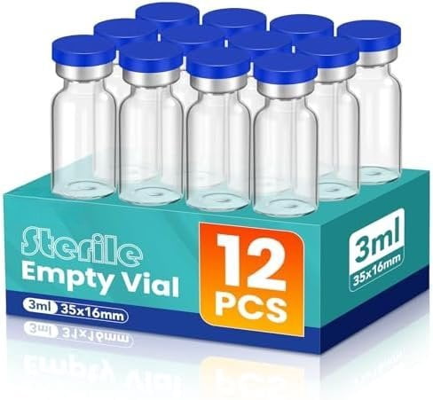 3ml Sterile Vials with Self Injection Port and Sealing Cap, Glass ...