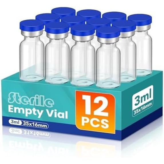 3ml Sterile Vials with Self Injection Port and Sealing Cap, Glass ...