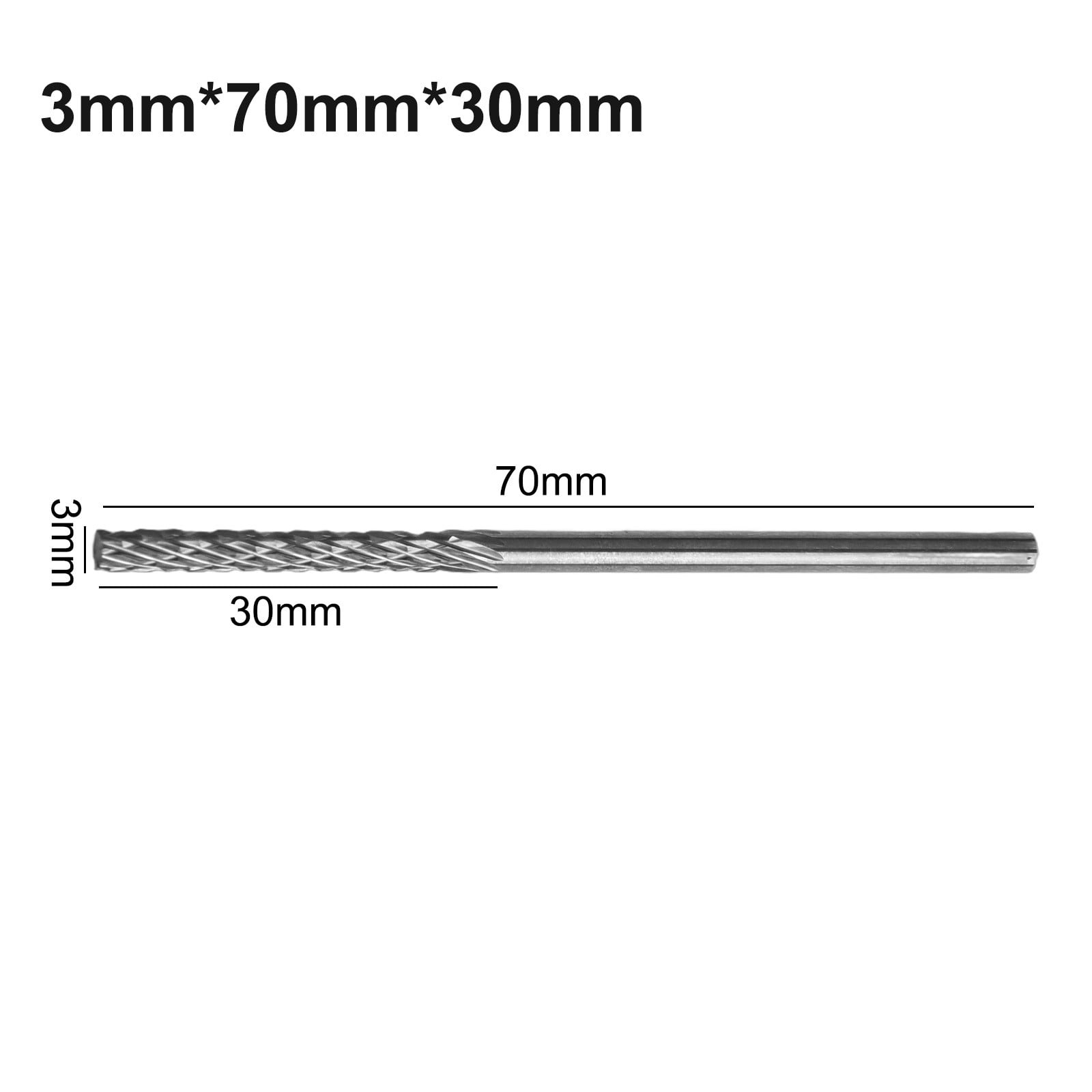 3mm 1/8 Long Shank Drawing Carbide Burs For Dremel Tool Milling Cutter ...