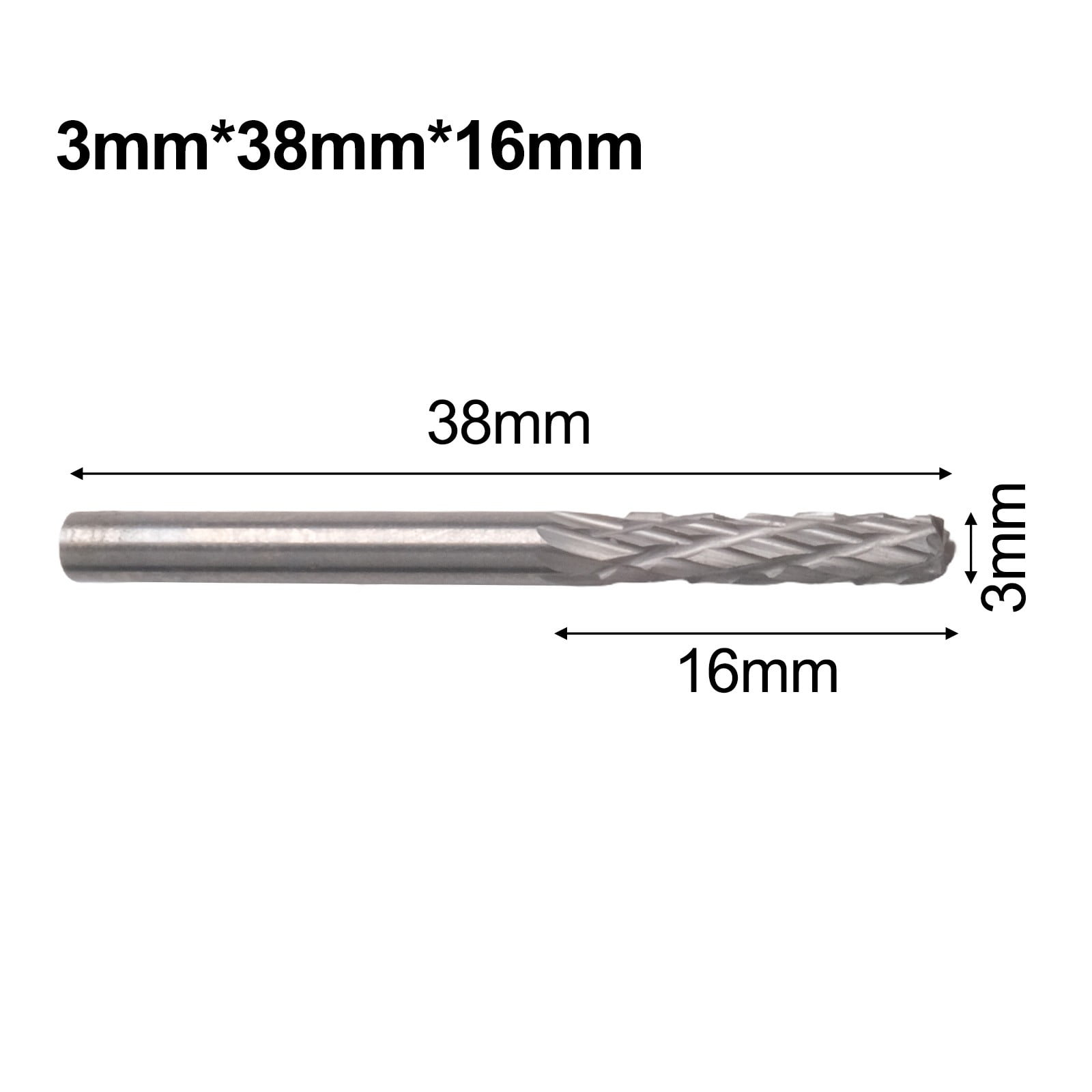 3mm 1/8 Long Shank Drawing Carbide Burs for Dremel Tool Milling Cutter ...