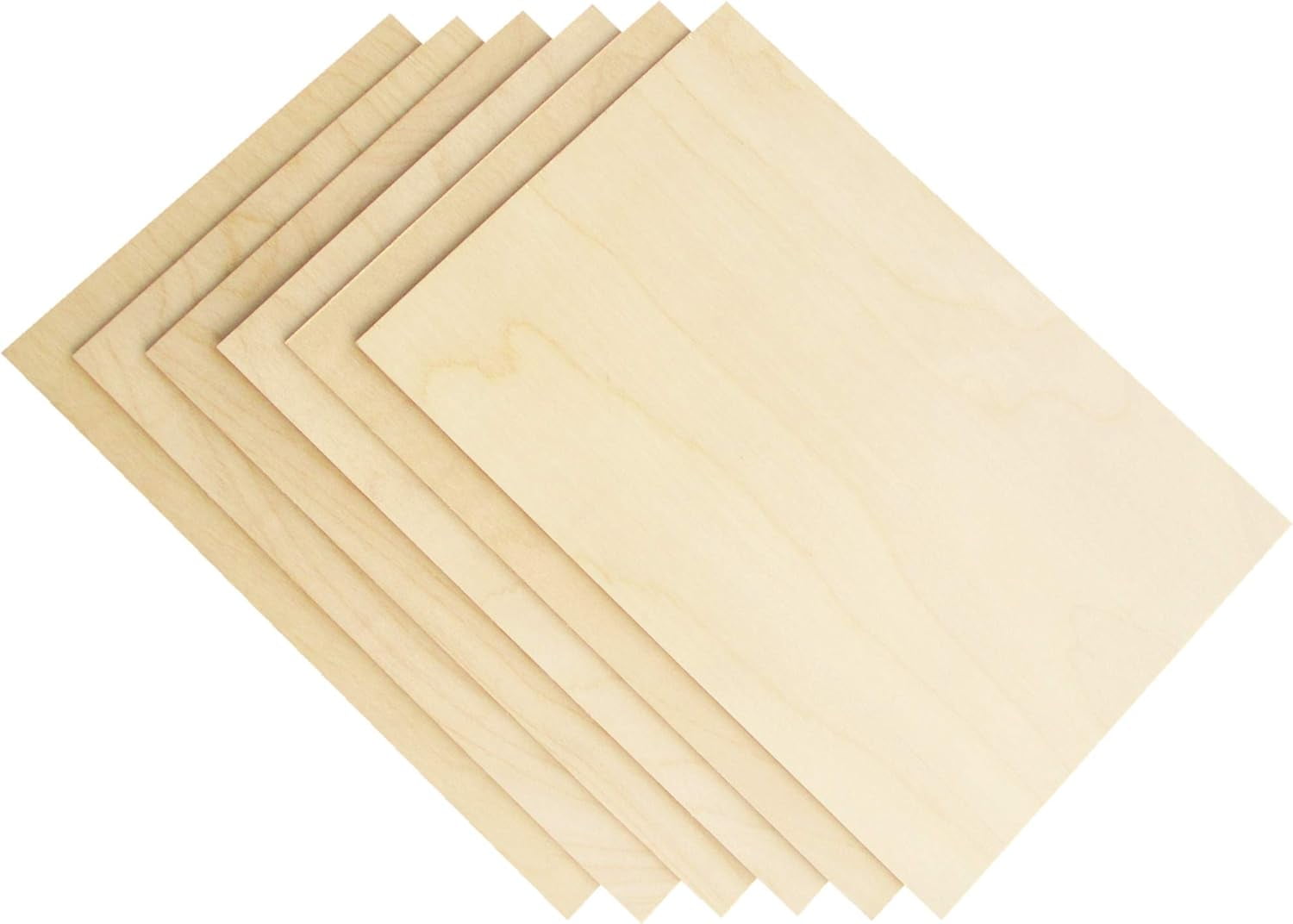 3mm 1/8" x 8" x 12" Baltic Birch Plywood, 6 Pcs Craft Wood Sheets with ...