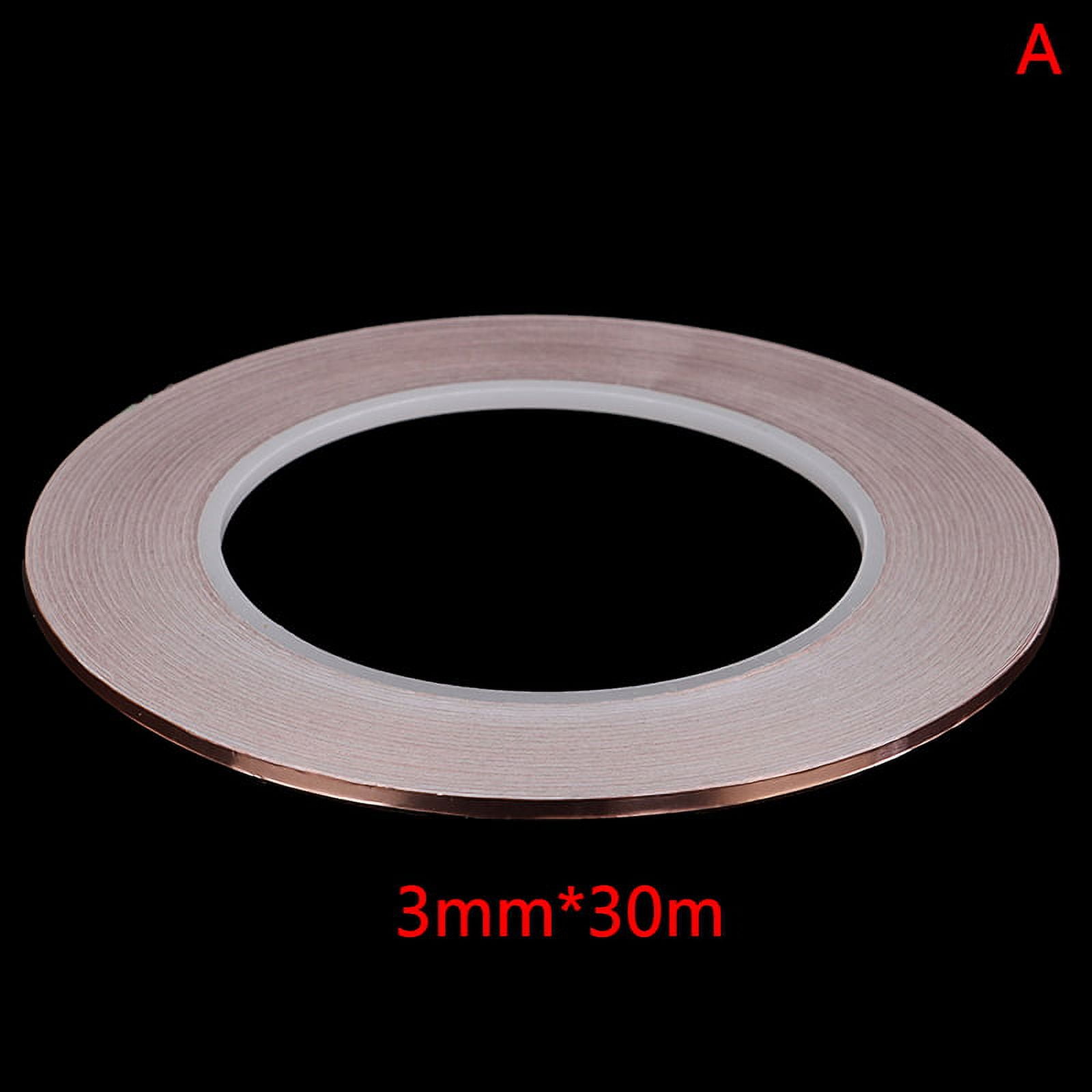 (3mm*30m) 30M Single Side Conductive Copper Foil Tape Strip Adhesive EMI Shielding Tape ...