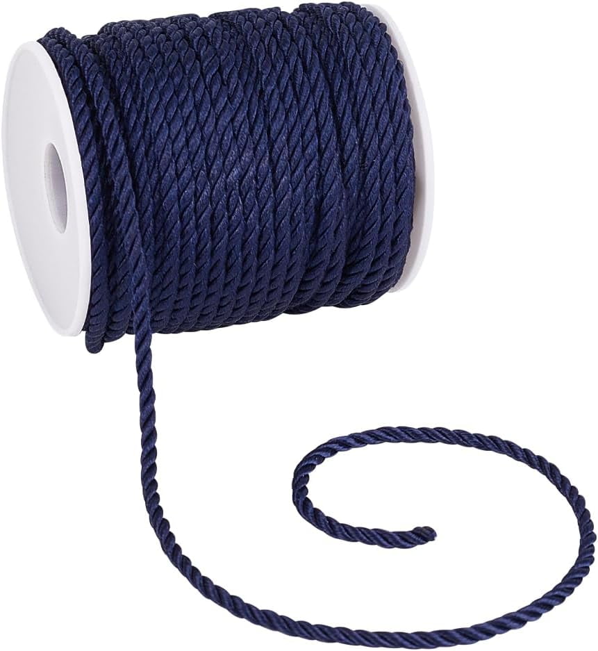 3mm 32 Yards Blue Cord Trim Window Bow Ties Crafts Rope Decorative ...