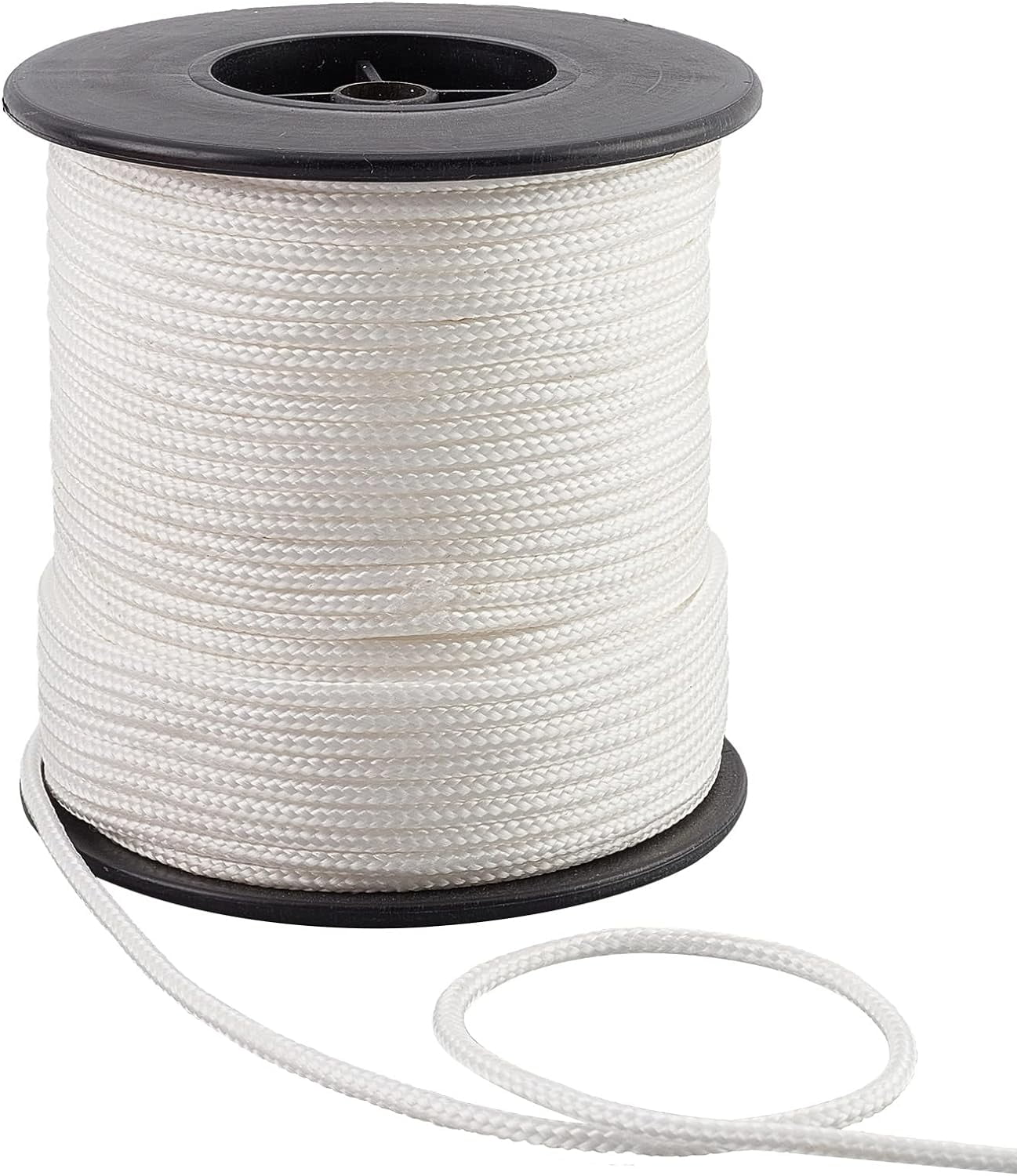 3mm 54yard White Parachute Cord Nylon Rope Cord Blinds String Braided ...