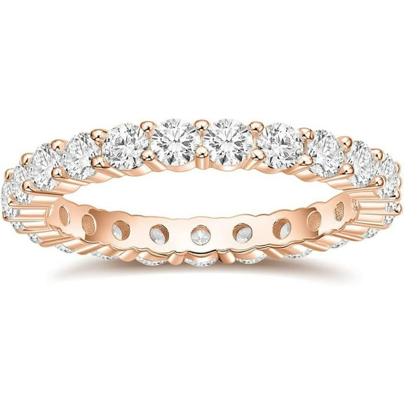 925 Sterling Silver Womens Solitaire Cubic-Zirconia Infinity Engagement ...