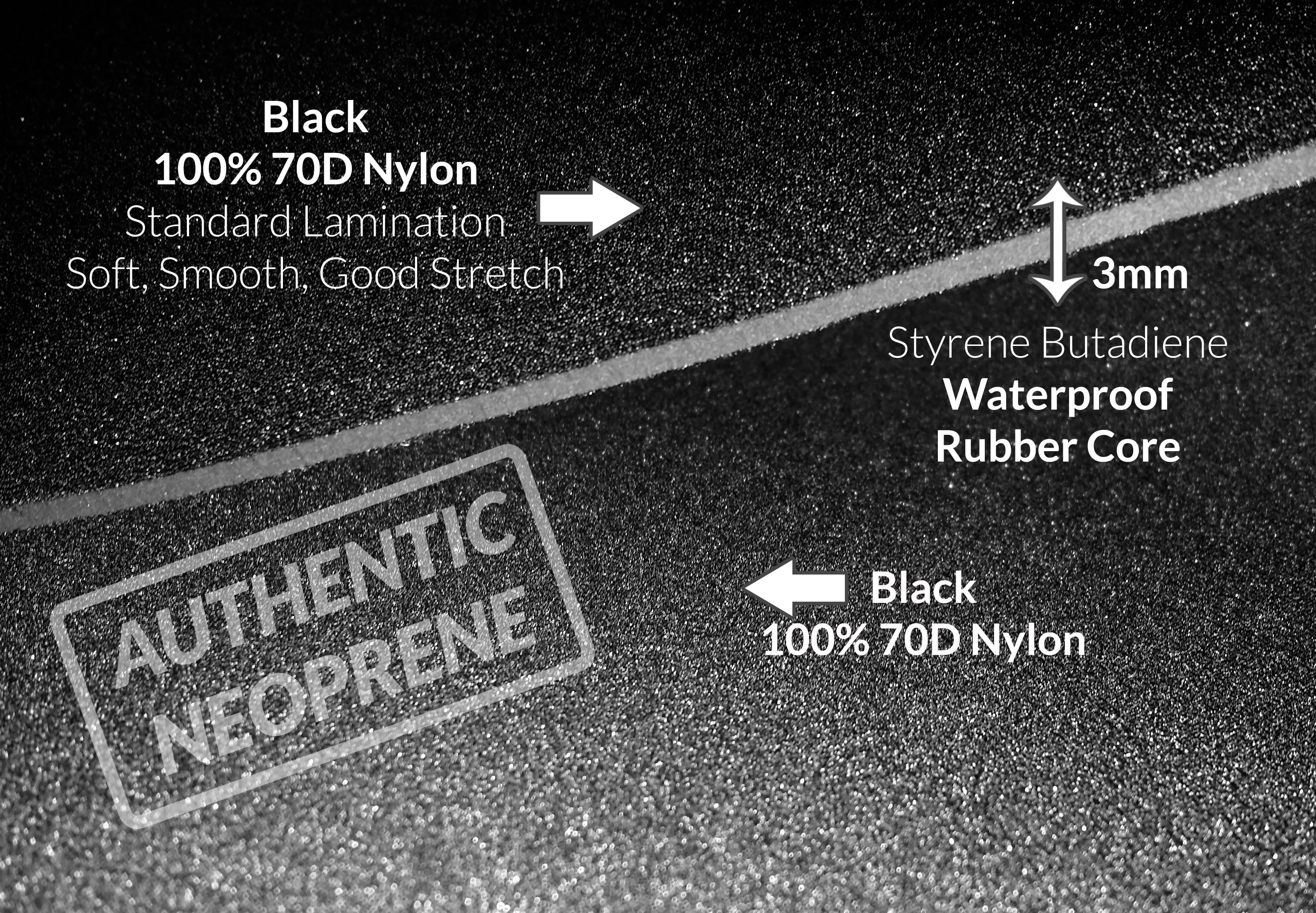 3mm Black Neoprene Fabric Cloth, Scuba Wetsuit Material, Stretch Nylon ...