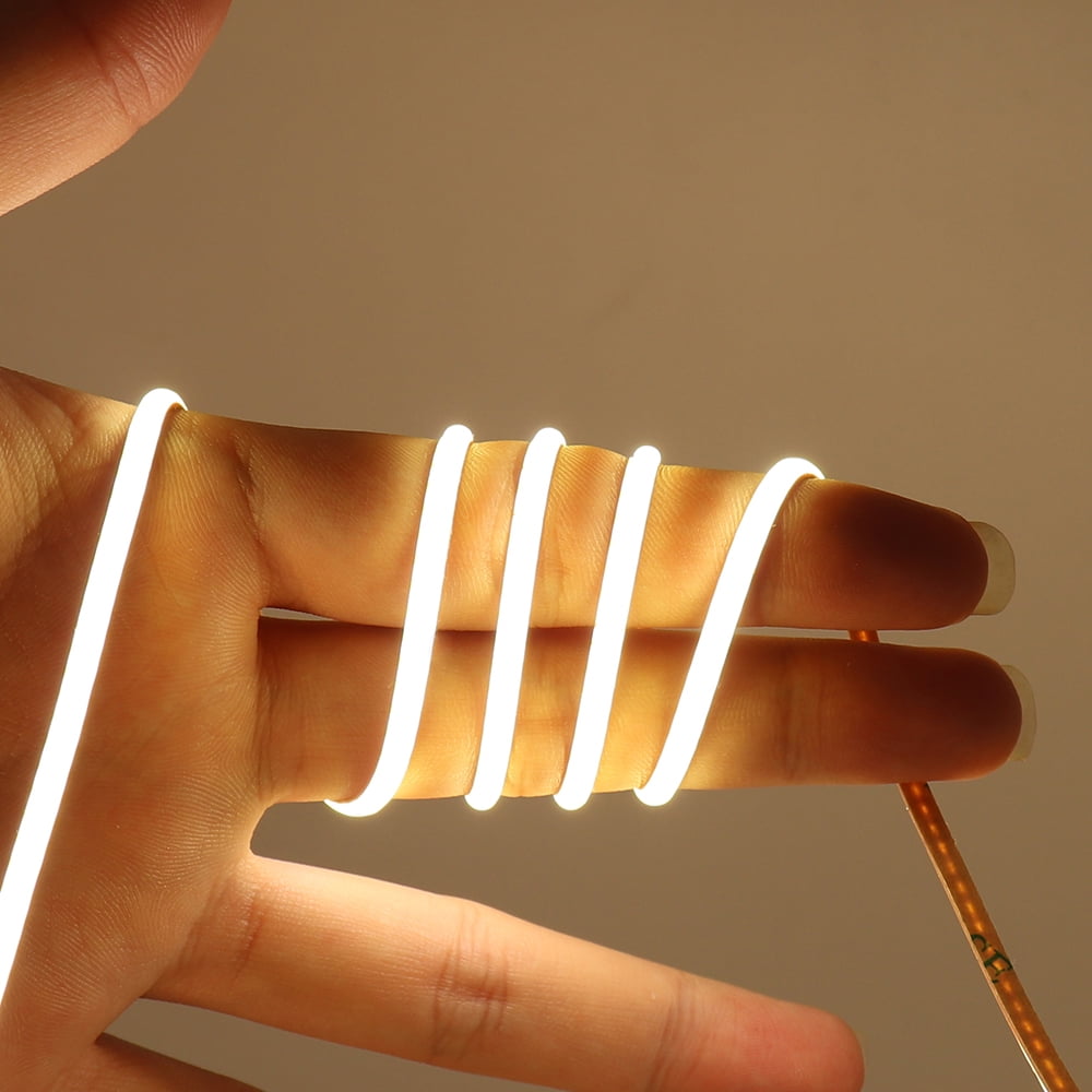 3mm COB LED Strip Light, 16.4FT DC 12V Natural White COB Light Strip ...