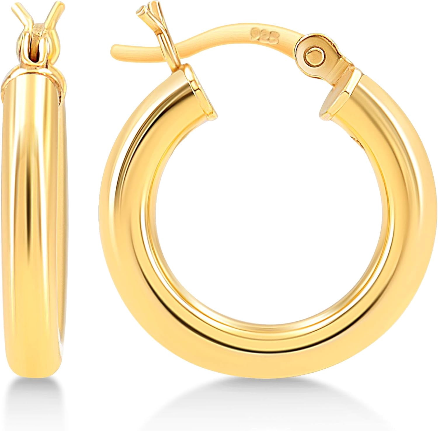 3mm Click Top Tube Hoop Earrings 925 High Polish, 5 Sizes - Walmart.com
