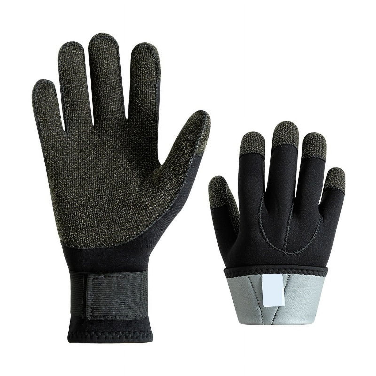 3mm Diving Gloves Cut Resistant Keep Warm Black Gloves for Spearfishing ...
