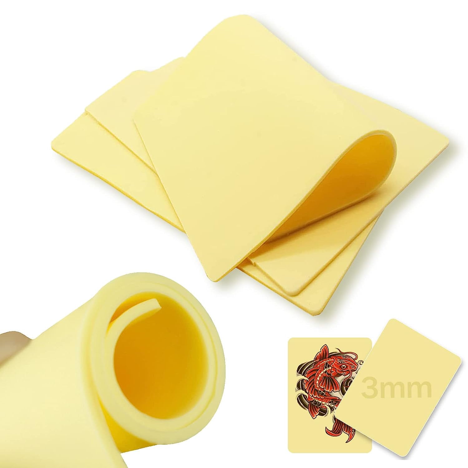 3mm Fake Skin Tattoo Practice Skins - Tattoo Fake Skins 3pcs 8x12 ...