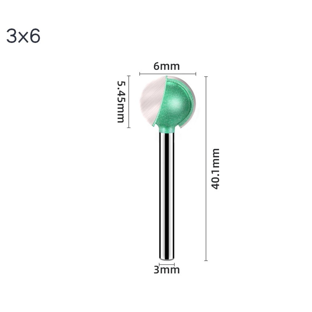 3Mm Handle Ball Cutter Wood Root Carving Head Straight Handle Grinding ...