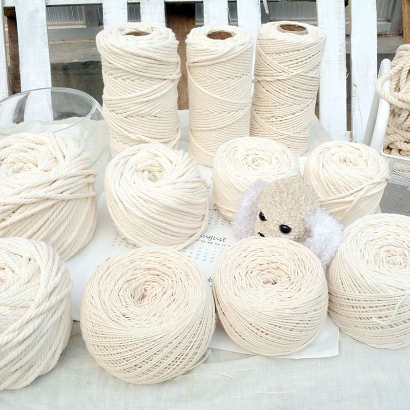 3mm Macrame Cord, 40inch Thick Cotton Macrame Rope for Wall Hanging ...