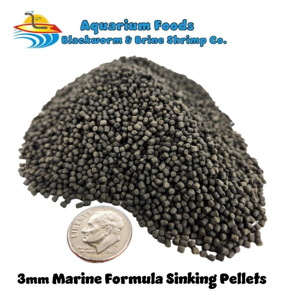 3mm Marine Sinking Pellets For Marine, Community & Tropical Fish…2-lb ...