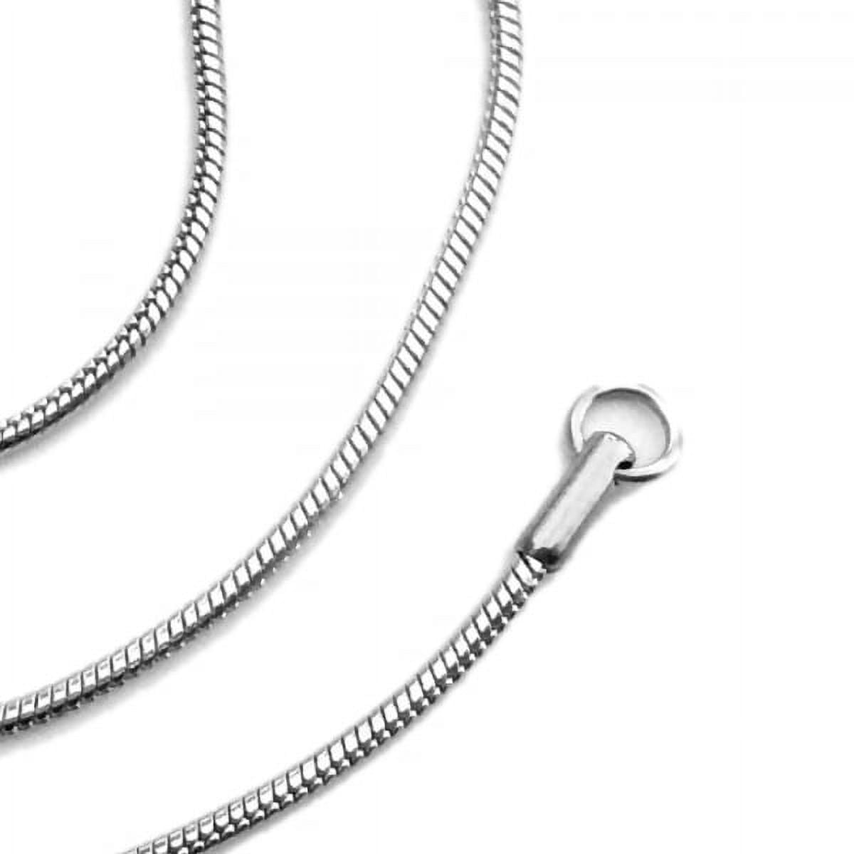 3mm Mens Stainless Steel Round Box Link Chain (Silver, 24 Inch ...