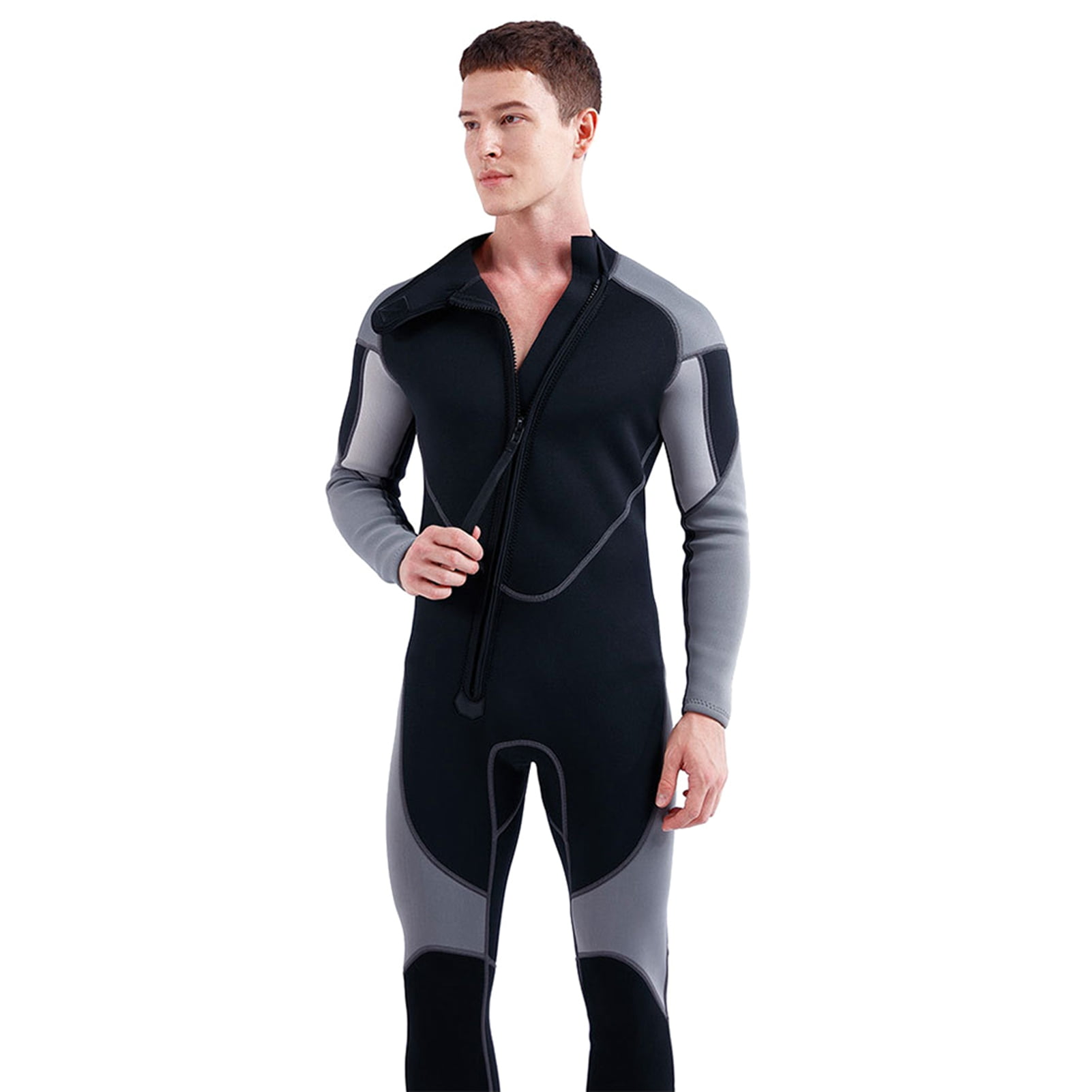 3mm Neoprene Wetsuit For Men Front Zip Full Body Diving Suit For ...