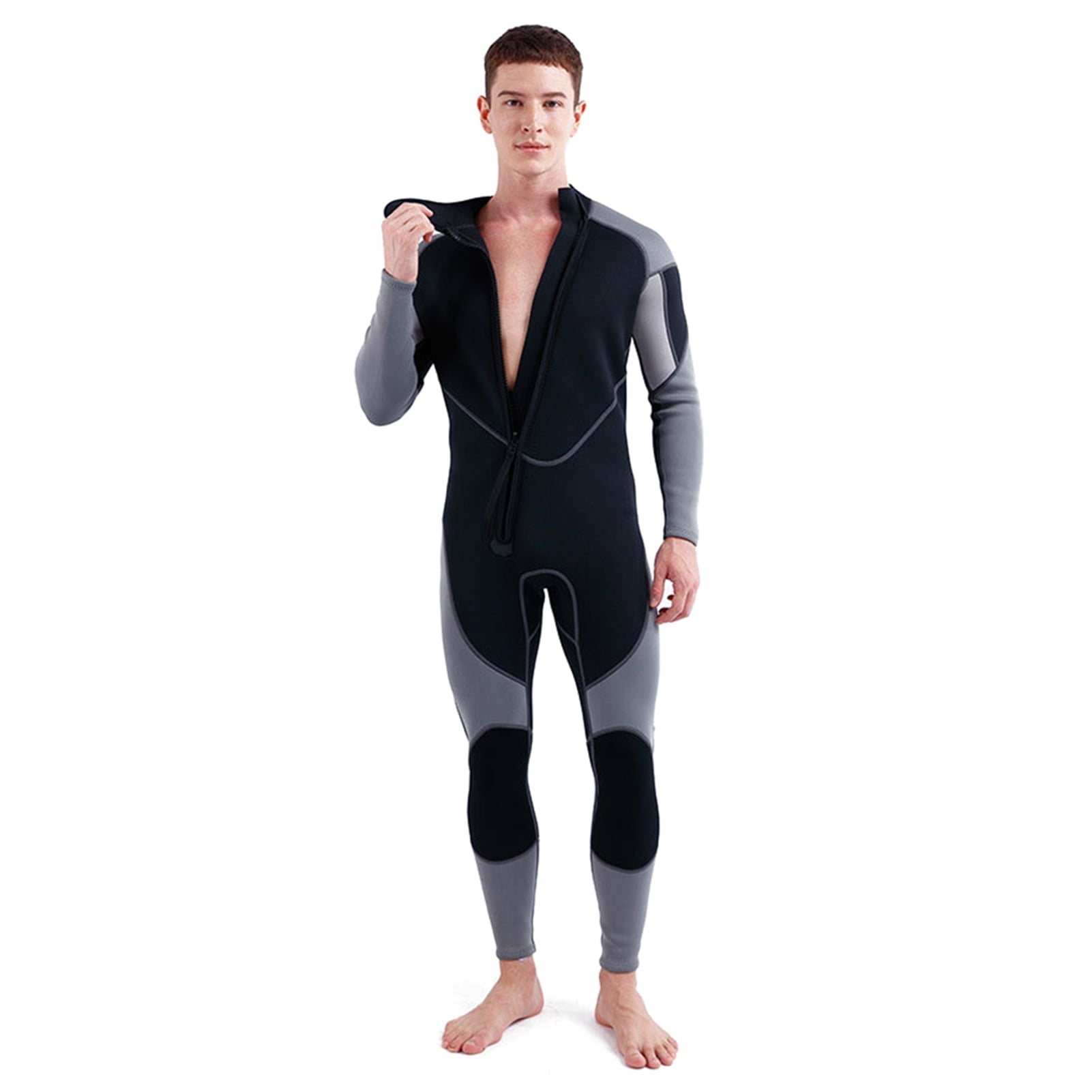 3mm Neoprene Wetsuit For Men Front Zip Full Body Diving Suit For ...