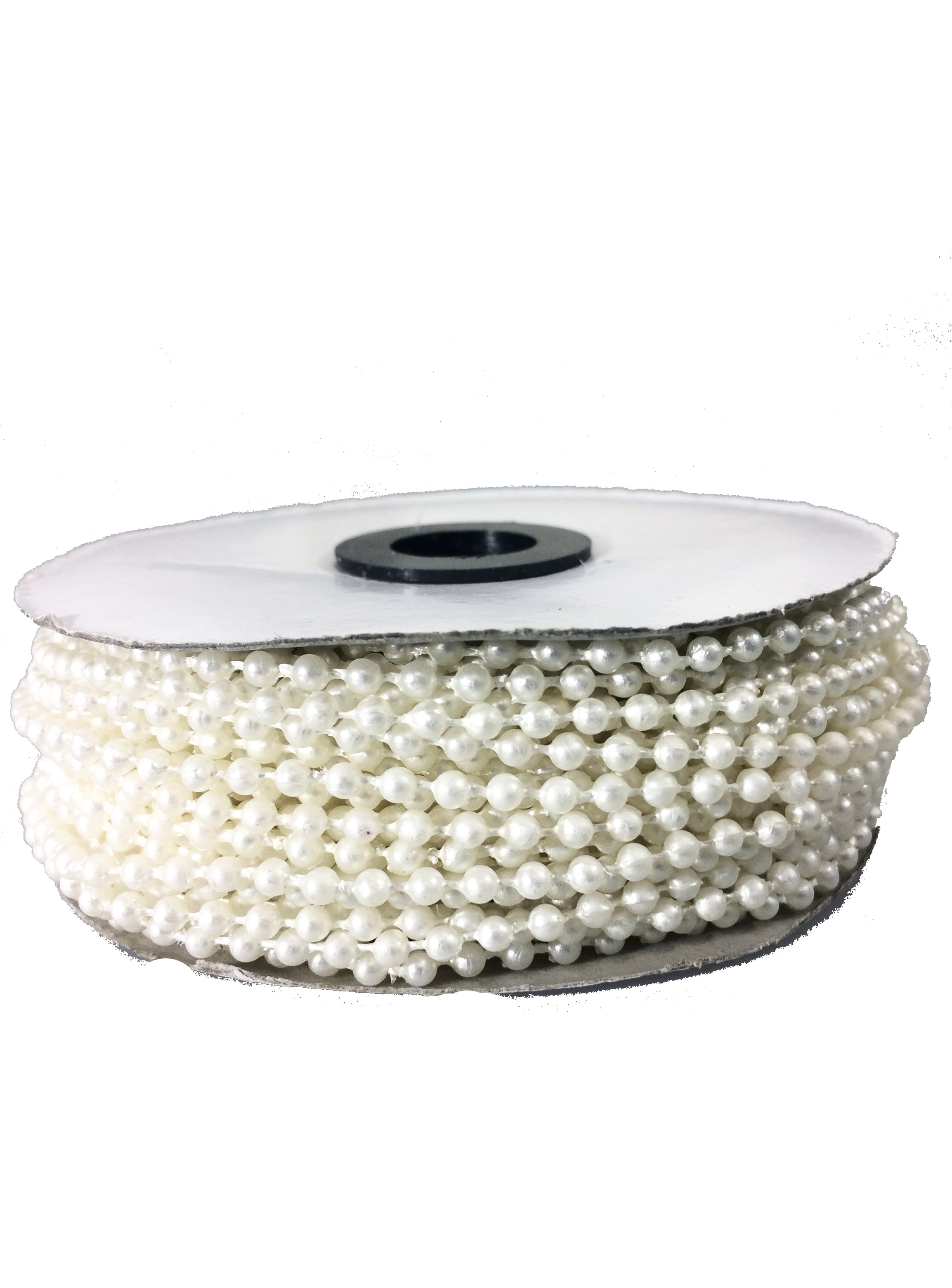 3mm Pearl Plastic Beads on a String White - Walmart.com