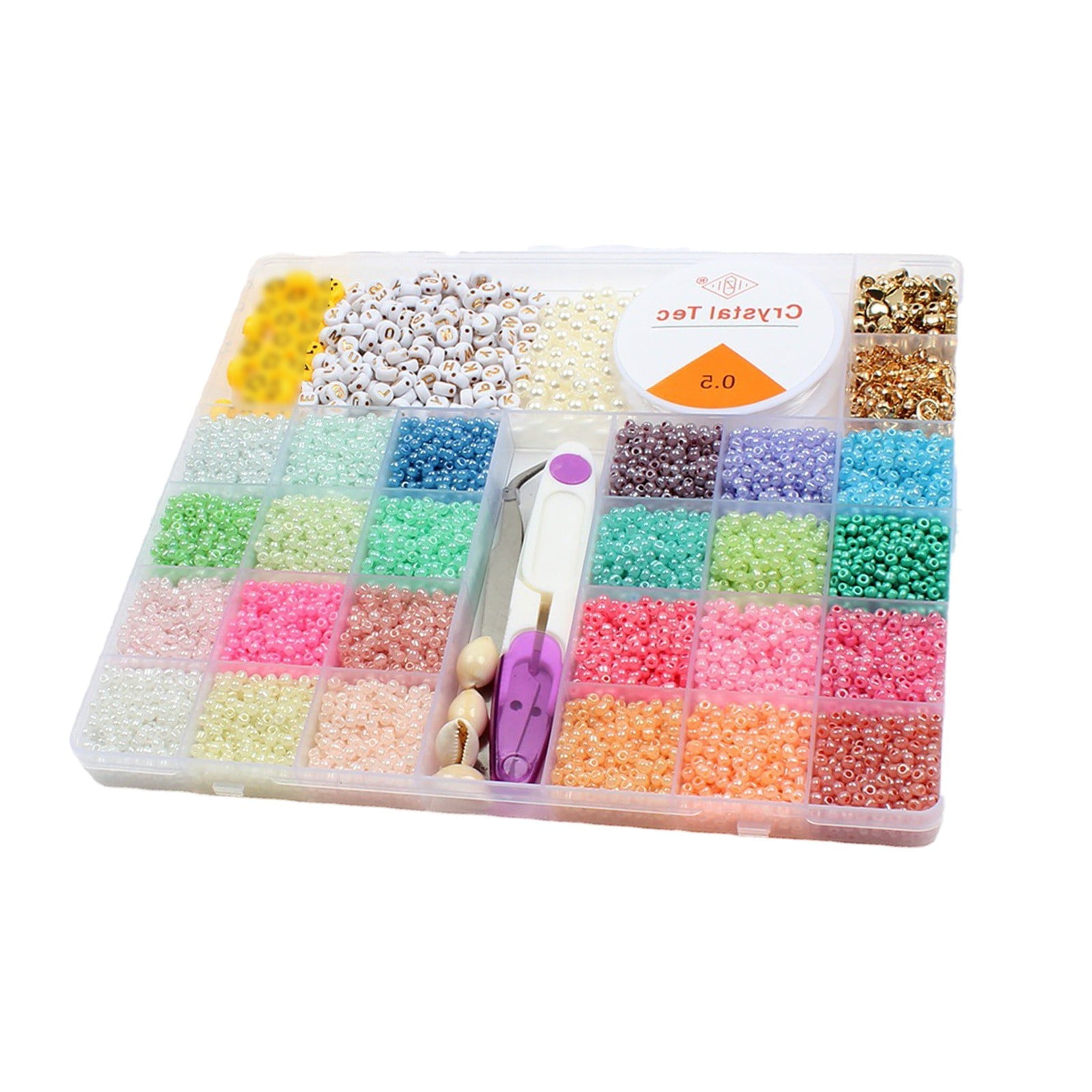 3mm Rice Beads Color Beads Pack - 28 Grid, about 10,000 Beads, with ...