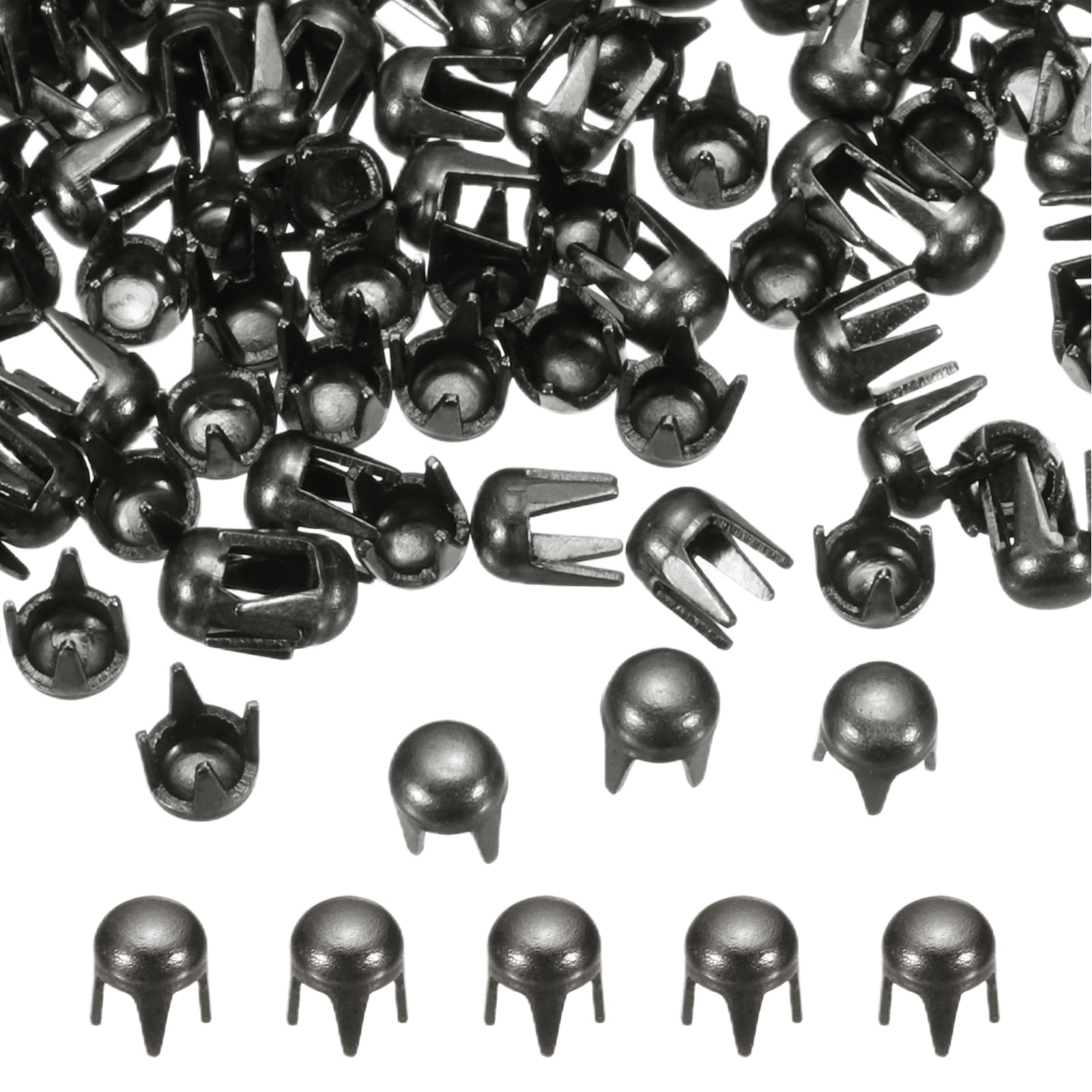 3mm Round Dome Rivet, 90 Pcs Metal 4 Claw Spike Spot Stud Punk Rock ...