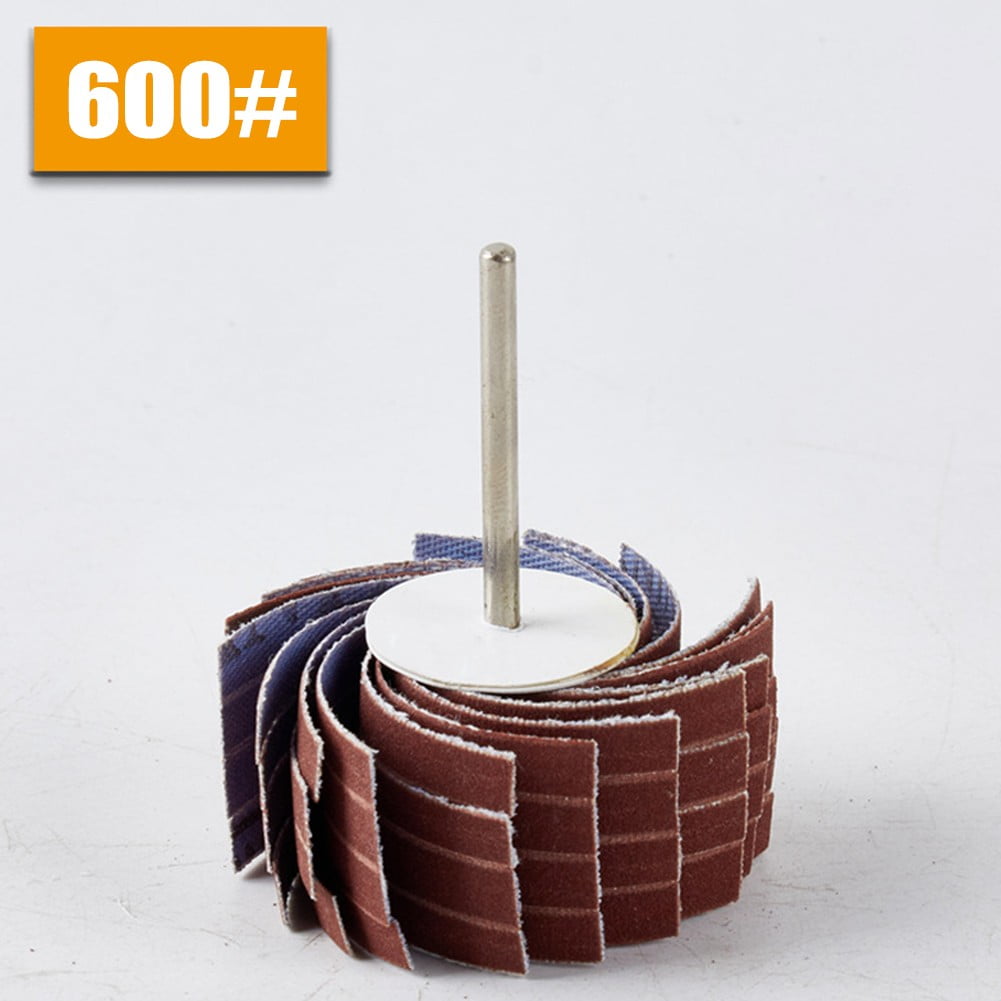 3mm Shank 80-600# Grinding Buffing Sandpaper Flap Wheel Rotary Tool ...