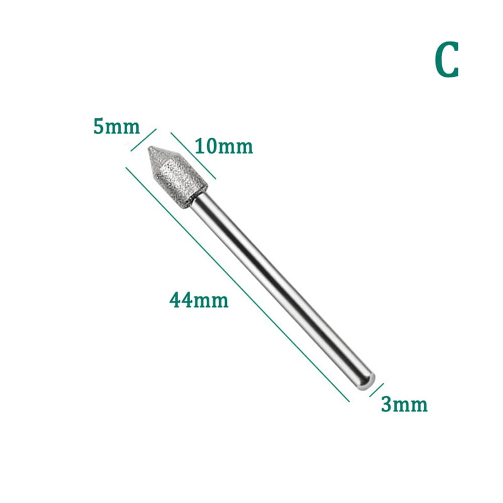 3mm Shank Carving needle Grinding Rods Mini Drill Diamond Engraving ...