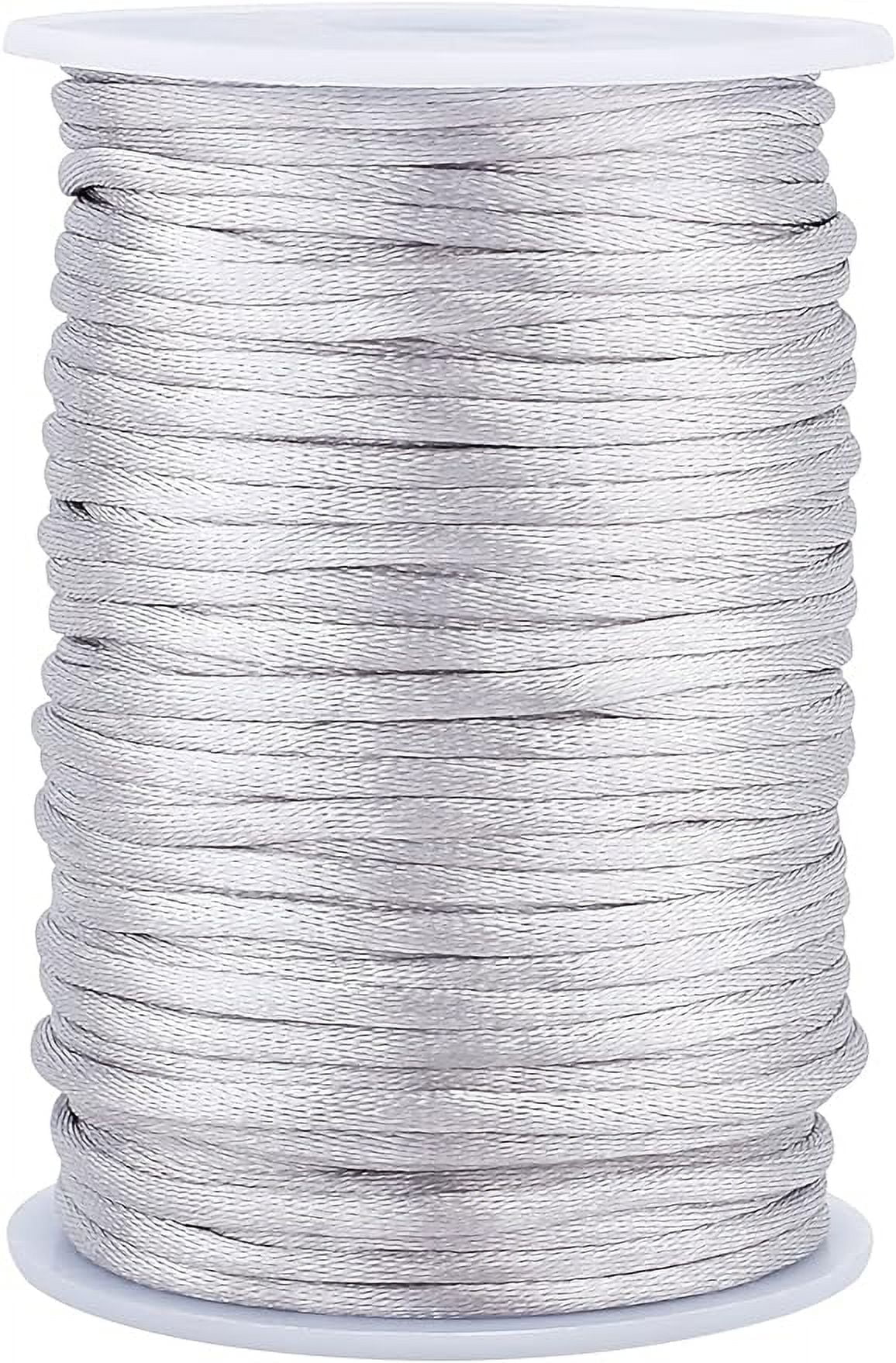 3mm Silver Silky String Christmas Cord Rattail Silk Cord Chinese Knot ...