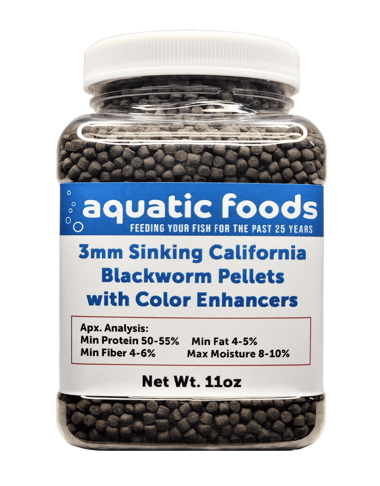 3mm Sinking Blackworm Pellets with Color Enhancers & Vitamins for ...