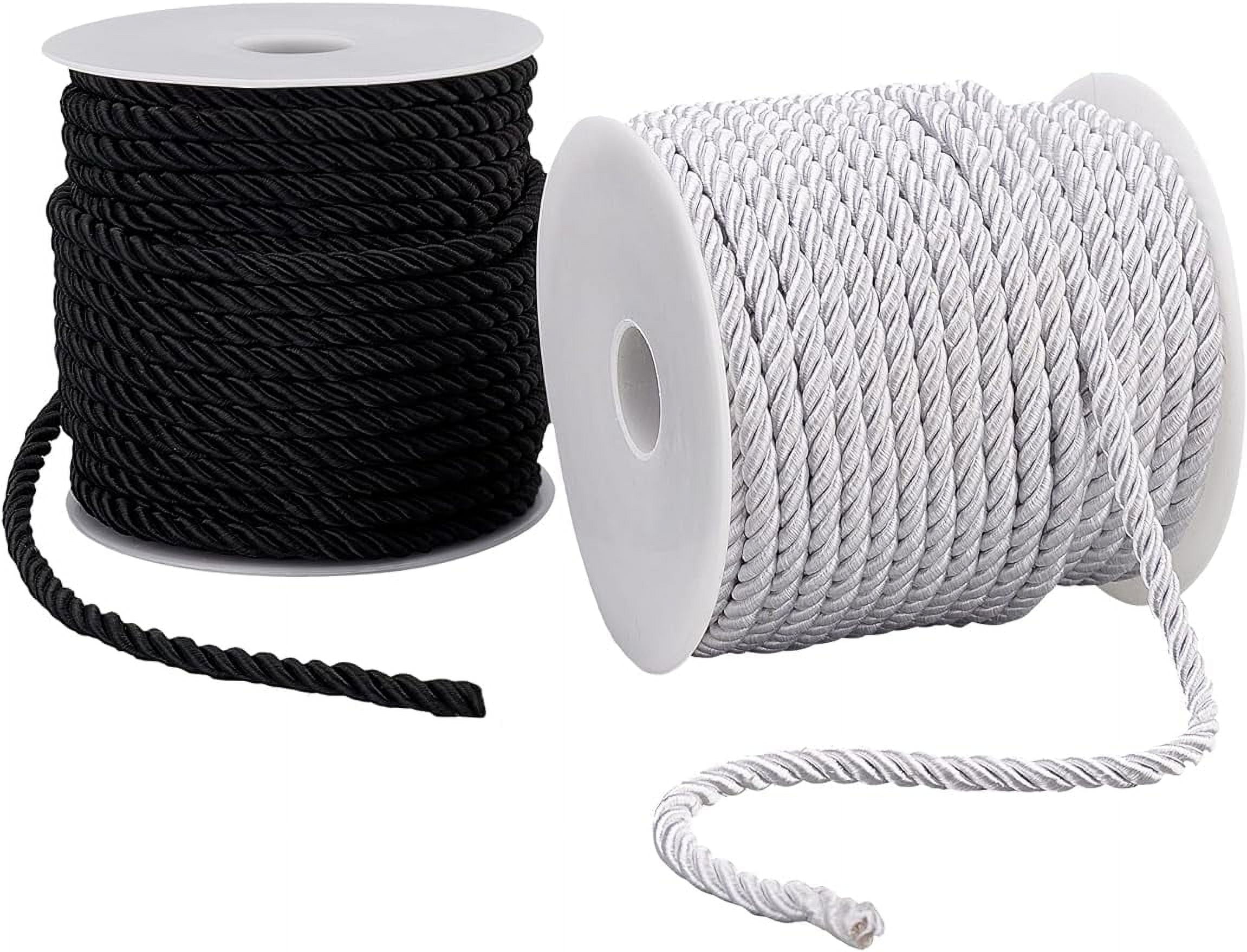 3mm Twisted Trim Cord 54 Yards Decorative Braided Rope Twine White ...