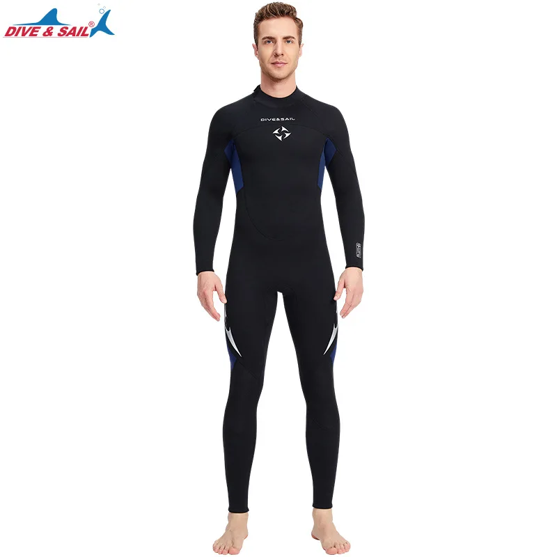 3mm Wetsuit Men Warm Super Elastic Neoprene Wear-resistant Cold-Proof ...