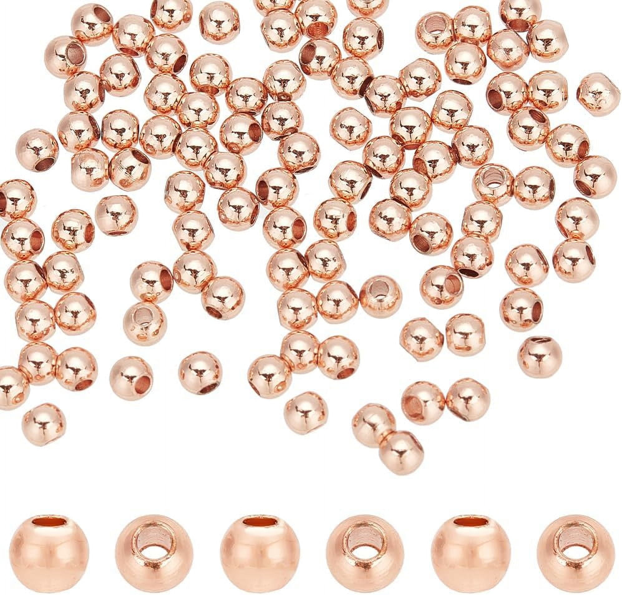 3mm en Spacer Beads 100 Pcs Brass Round Spacers Beads Mini Loose ...